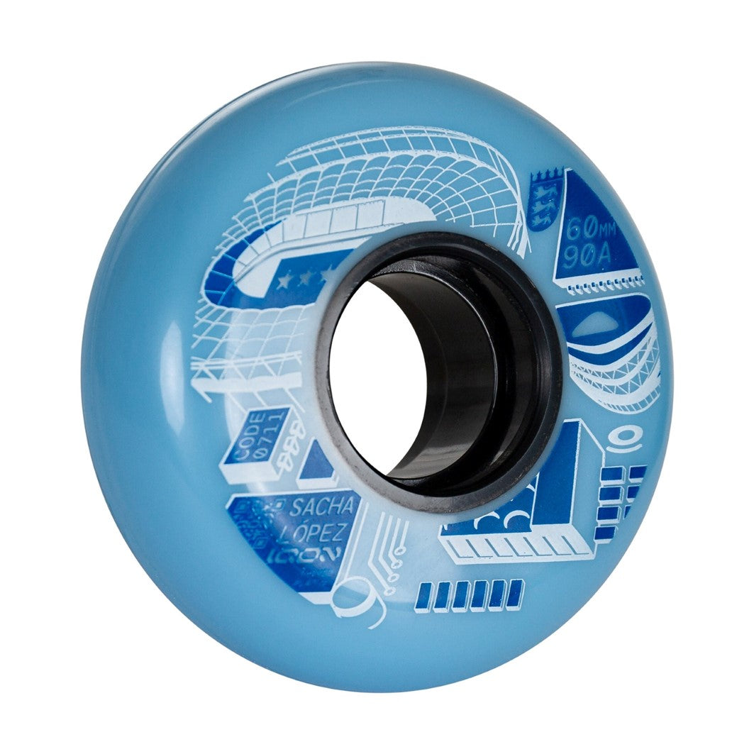 IQON Sacha Lopez Blue Inline Wheels 60mm 90a - Lucky Skates
