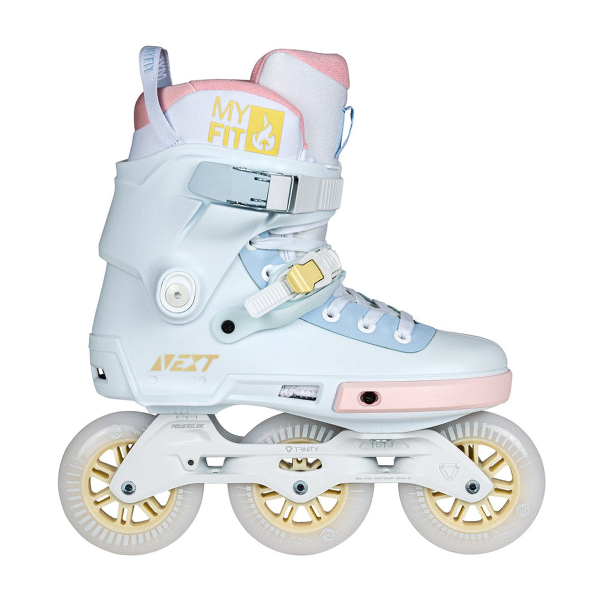 Powerslide Next Pastel 100 Inline Skates Pink White - Lucky Skates