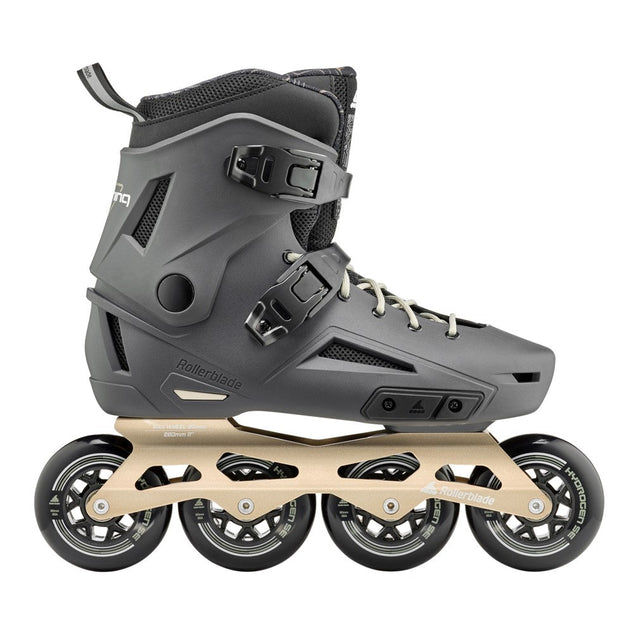 Rollerblade Lightning 90 Inline Skates Grey Brown - Lucky Skates